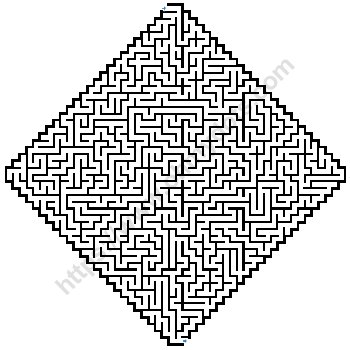 Play or print the free Diamond hard Maze game | Oh My Dots!