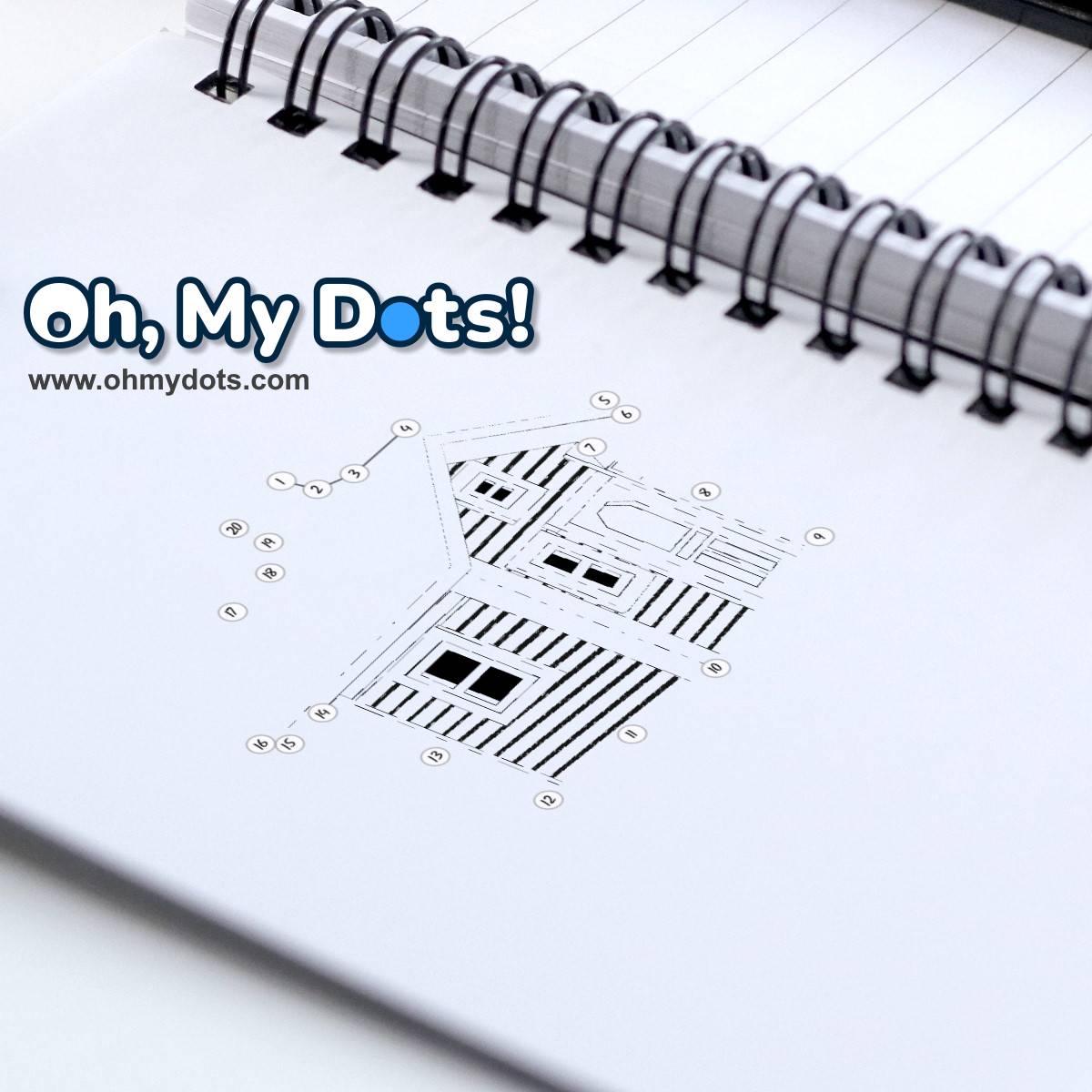 Play [House] Connect the dots game | Oh My Dots!