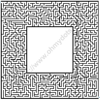 Play or print the free Box very hard Maze game | Oh My Dots!