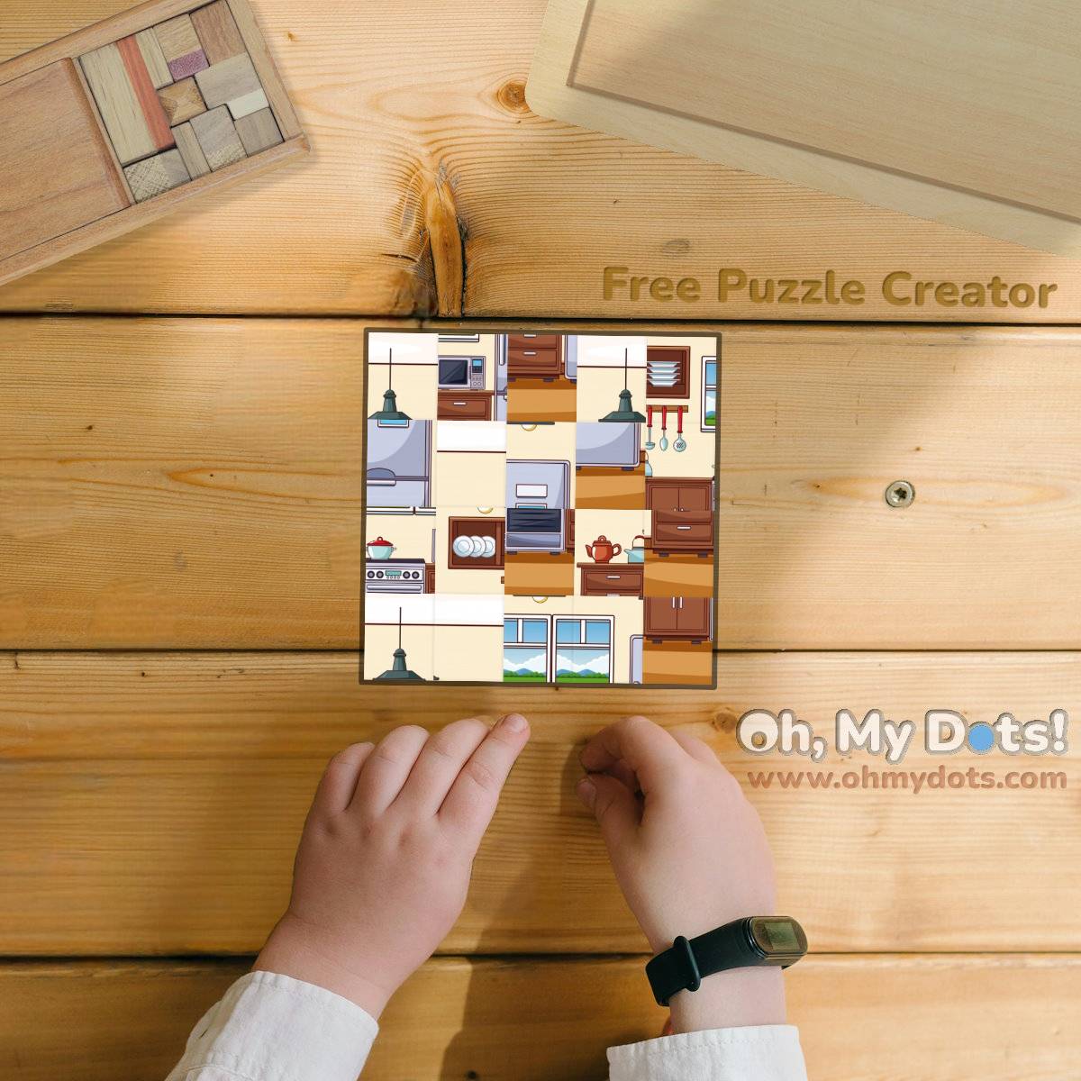 Play or print the free Einstieg 1 Picture Puzzle game | Oh My Dots!