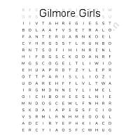 Play or print the free Gilmore Girls Word Search game | Oh My Dots!