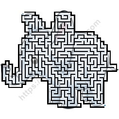 Play or print the free Elephant Maze game | Oh My Dots!