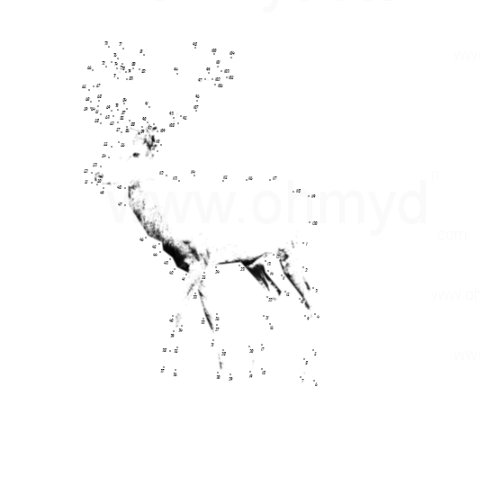 Play or print the free Deer Connect the dots game | Oh My Dots!