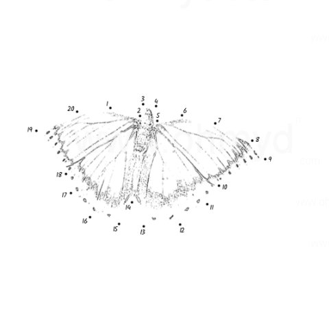 Play or print the free Butterfly Connect the dots game | Oh My Dots!