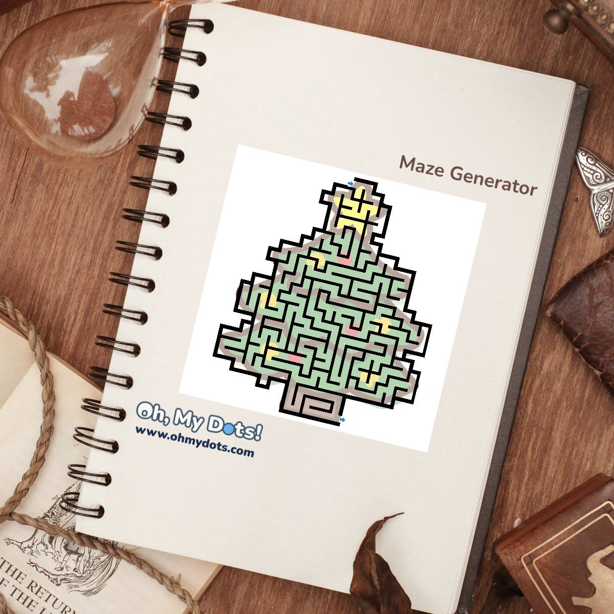 Play or print the free x-mas tree Maze game | Oh My Dots!