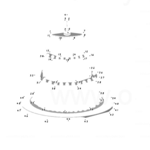 Play or print the free Birthday cake Connect the dots game | Oh My Dots!