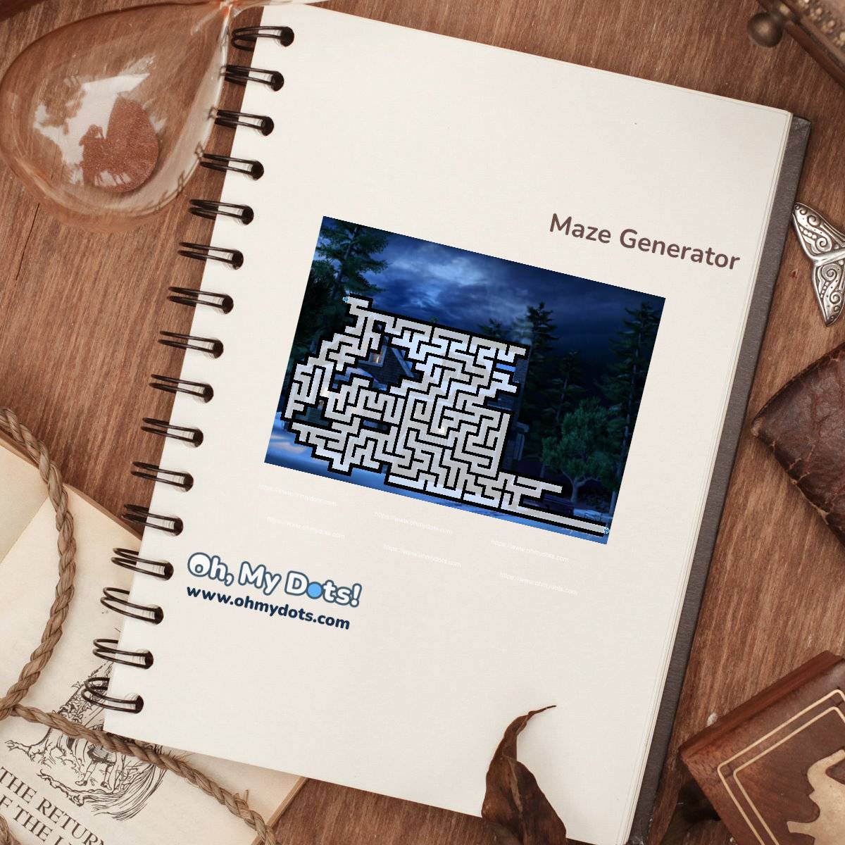 Play or print the free El laberinto de la obsesion Maze game | Oh My Dots!
