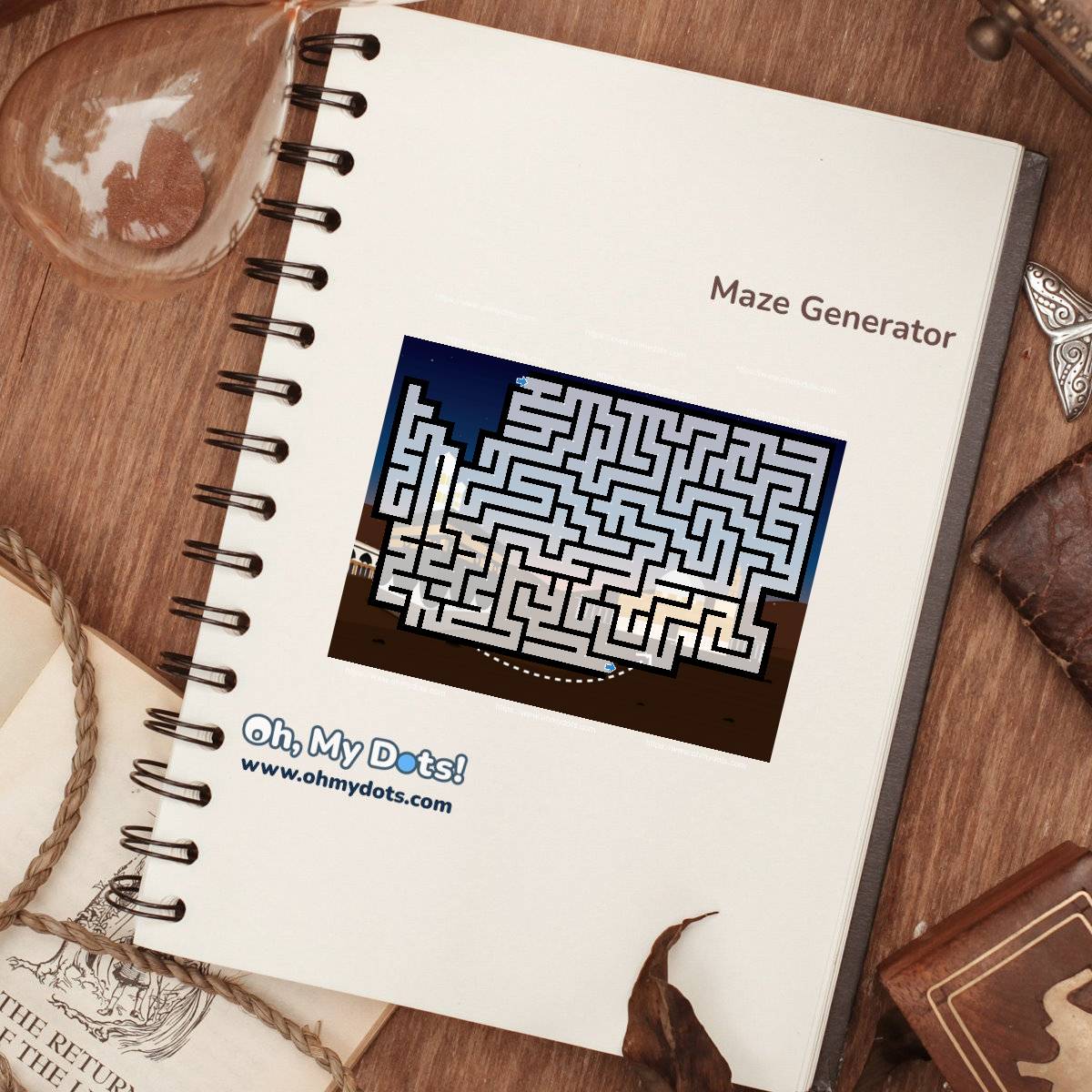 Play or print the free متاهة الاسراء والمعراج Maze game | Oh My Dots!