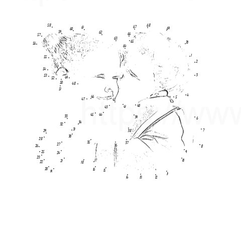 Play or print the free Boy and girl cuddling Connect the dots game | Oh ...