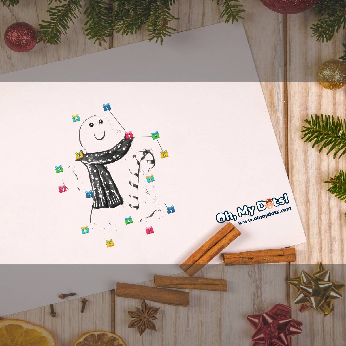 Play [Gingerbread man] Connect the dots game | Oh My Dots!