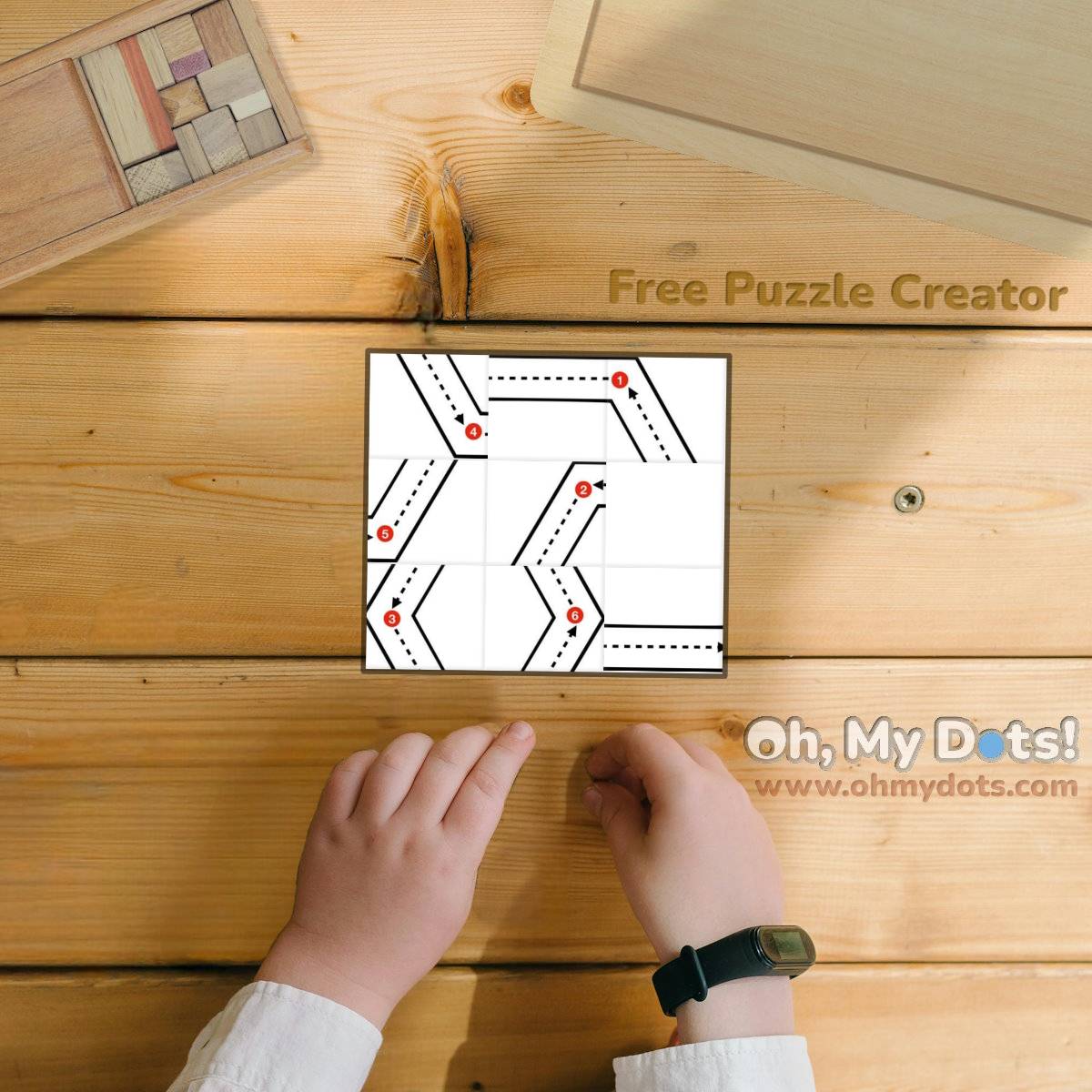 Play or print the free Rompecabezas de hexagono Picture Puzzle game ...