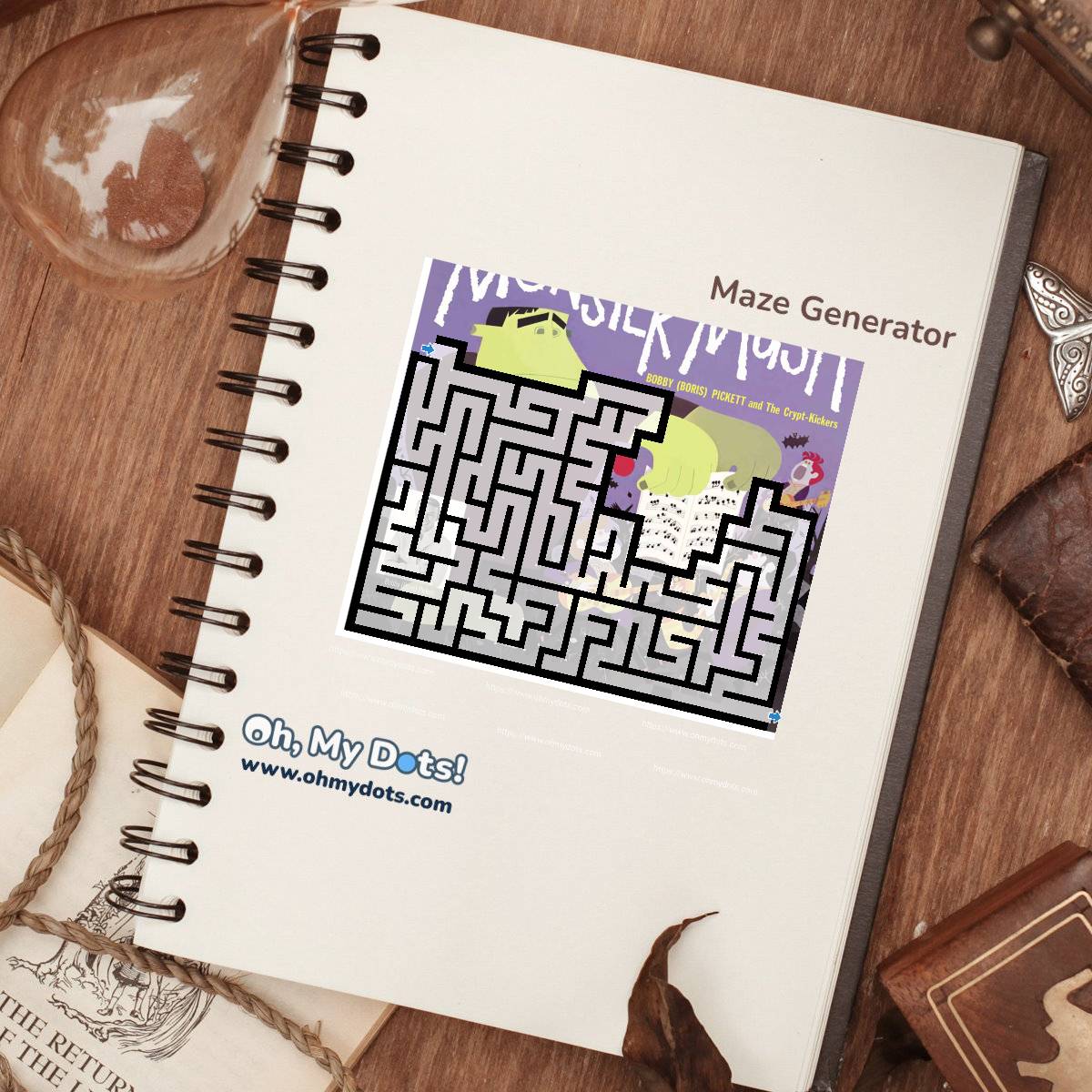 Play or print the free Monster mash Maze game | Oh My Dots!