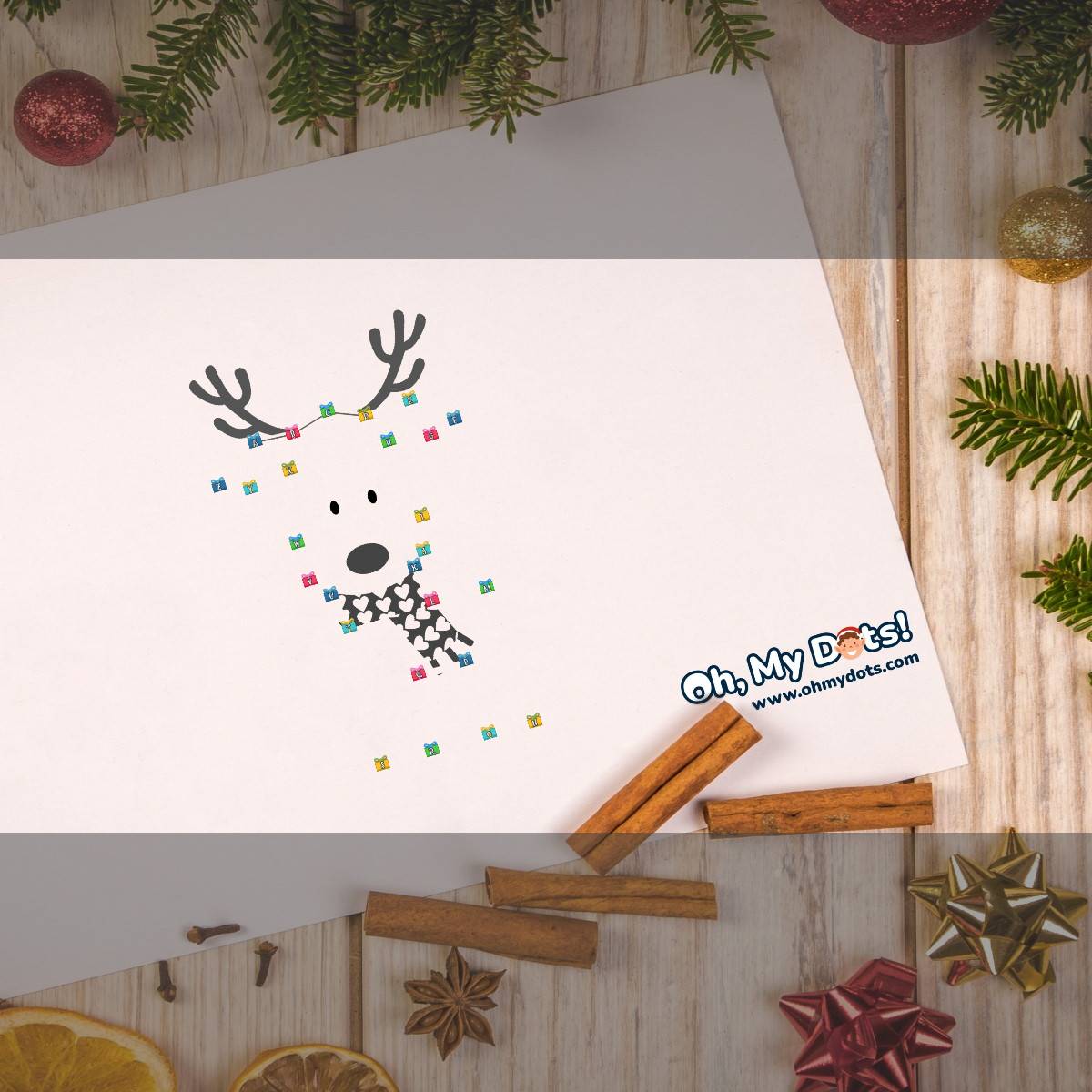 Play [Cute Christmas reindeer dot-to-dot] Connect the dots game | Oh My ...