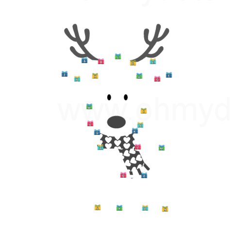 Play or print the free Cute Christmas reindeer dot-to-dot Connect the ...