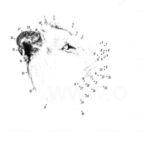 Play or print the free Lion Connect the dots game | Oh My Dots!