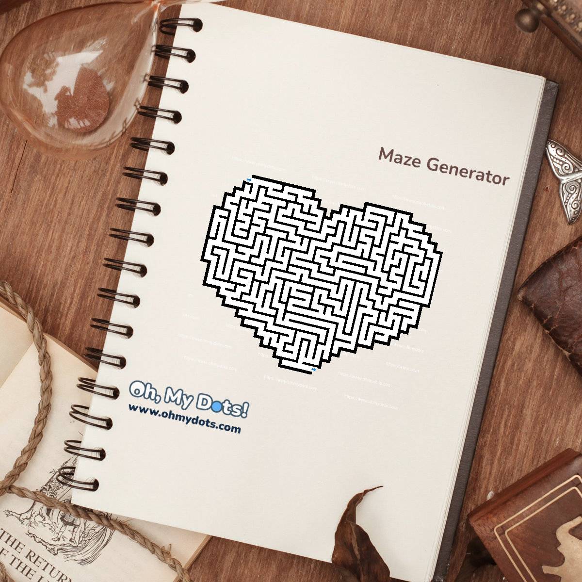 Play or print the free valentine's day Maze game | Oh My Dots!