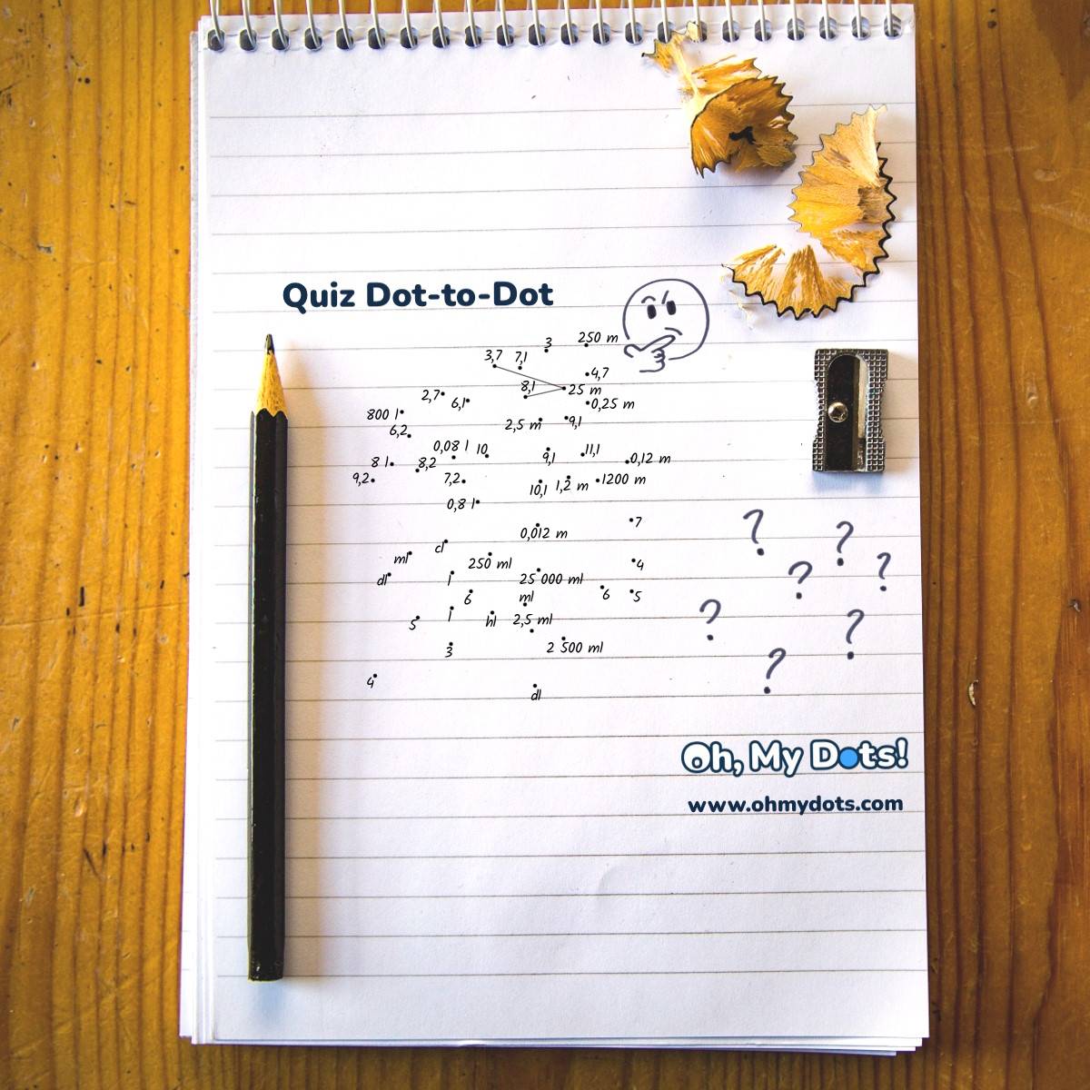 Play or print the free Opakování M Quiz Dot-to-Dot game | Oh My Dots!