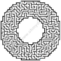 Play or print the free Donut hard Maze game | Oh My Dots!
