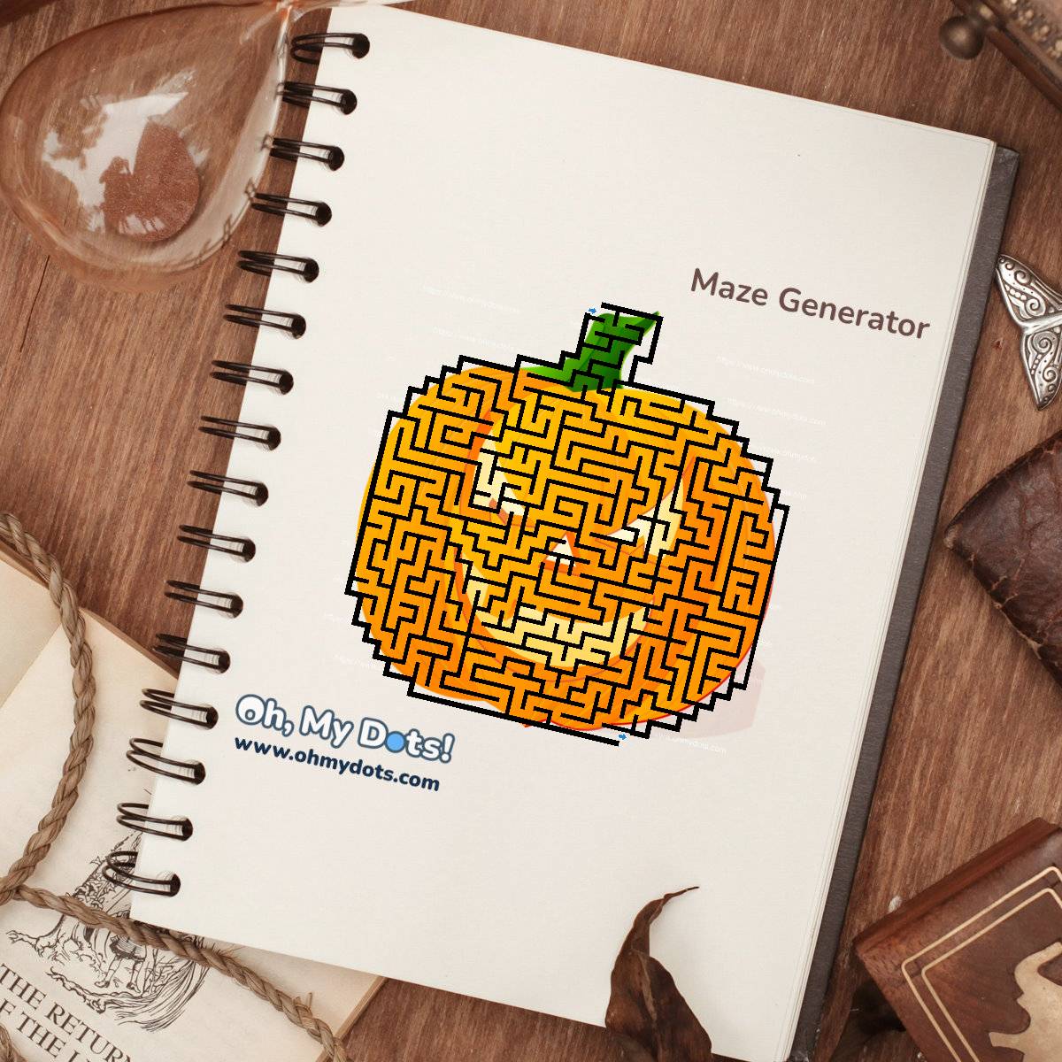 Play [Jack-o'-lantern Halloween Maze] Maze game | Oh My Dots!