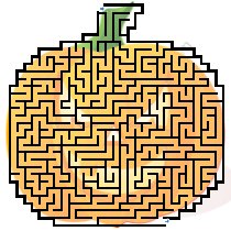 Play or print the free Jack-o'-lantern Halloween Maze Maze game | Oh My ...