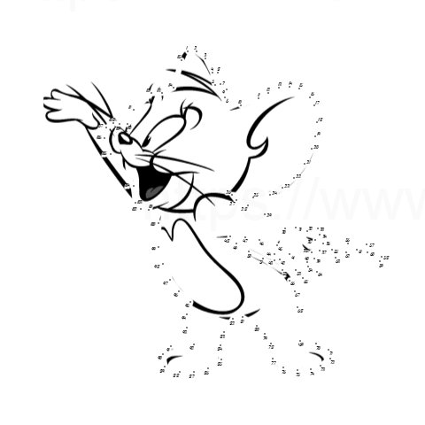 Play or print the free Nasty mouse Connect the dots game | Oh My Dots!