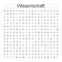 Play or print the free Wissenschaft Word Search game | Oh My Dots!